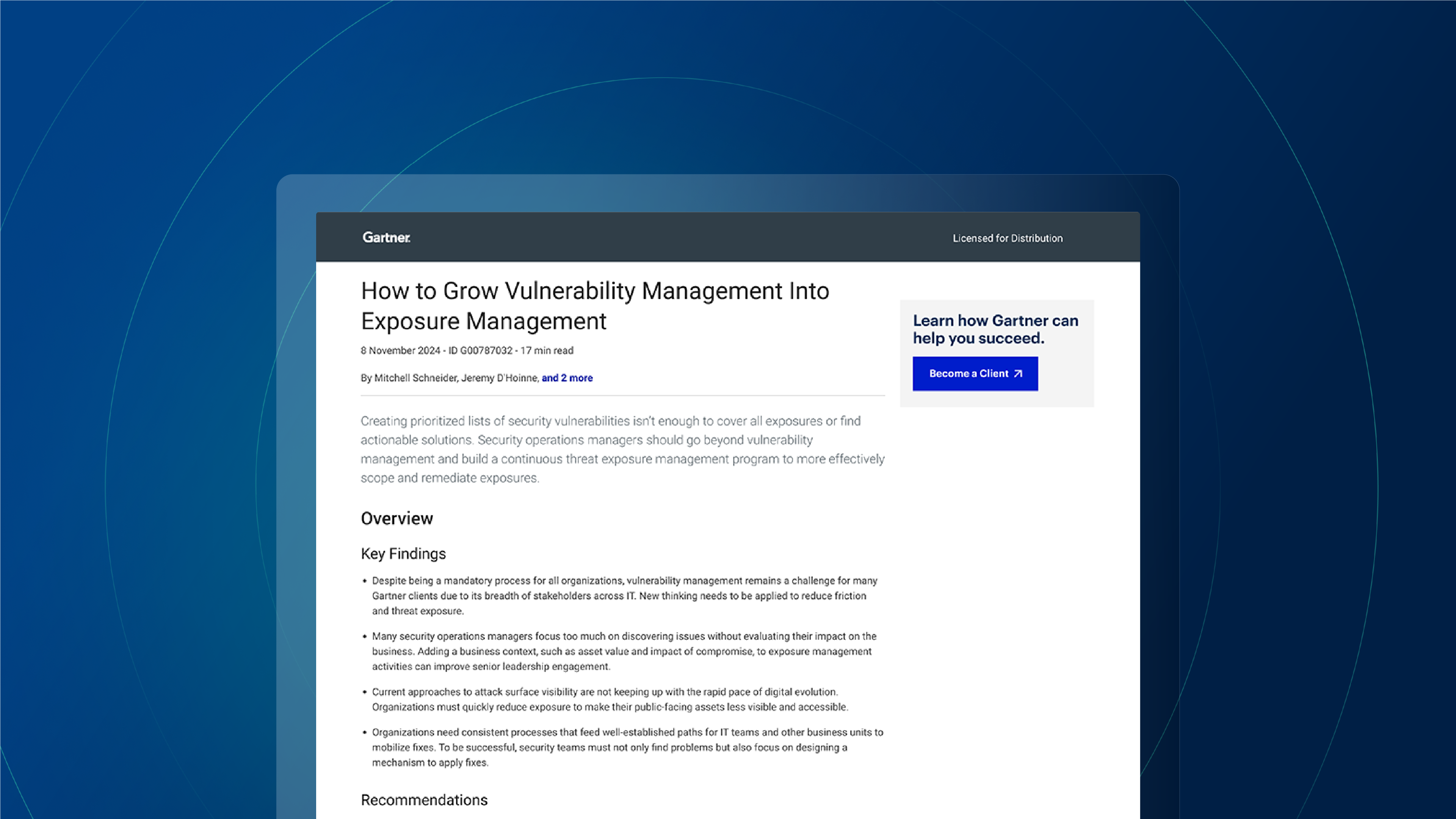 Gartner® How to Grow Vulnerability Management Into Exposure Management